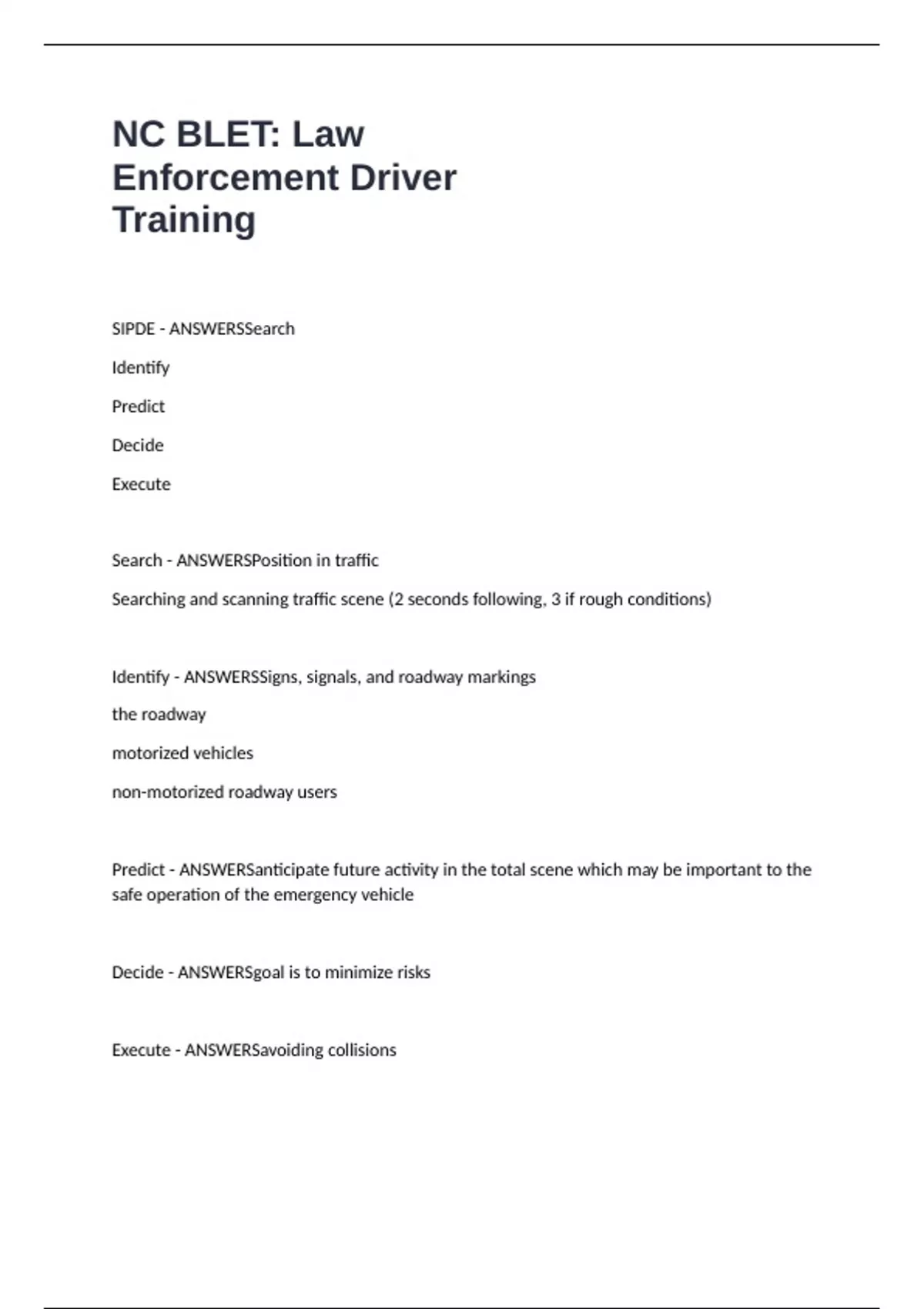 NC BLET: Law Enforcement Driver Training - NC BLET: Law Enforcement ...