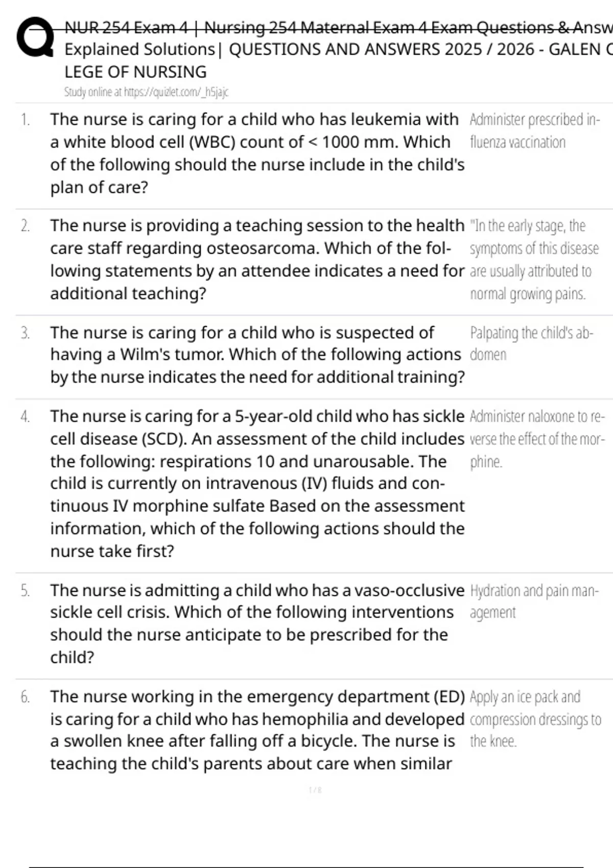 NUR 254 Exam 4 | Nursing 254 Maternal Exam 4 Exam Questions & Answers ...