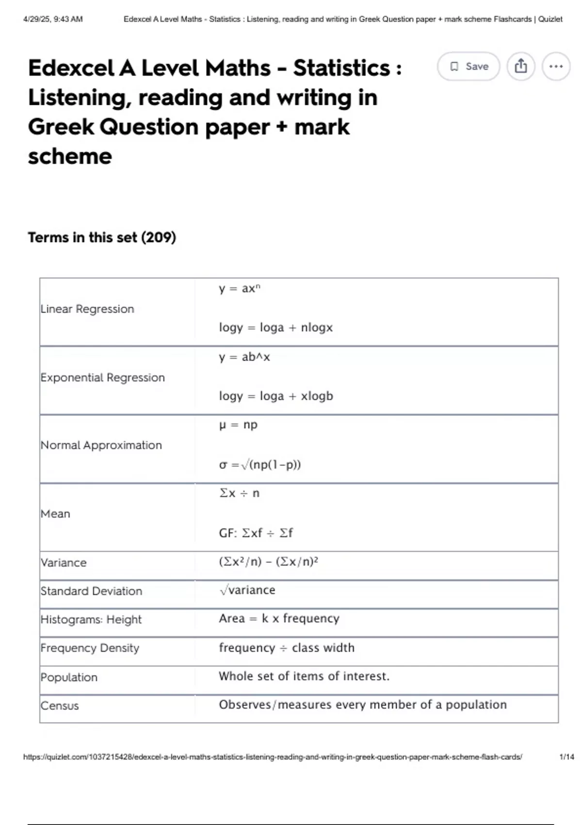 Edexcel A Level Maths - Statistics :Listening, reading and writing ...
