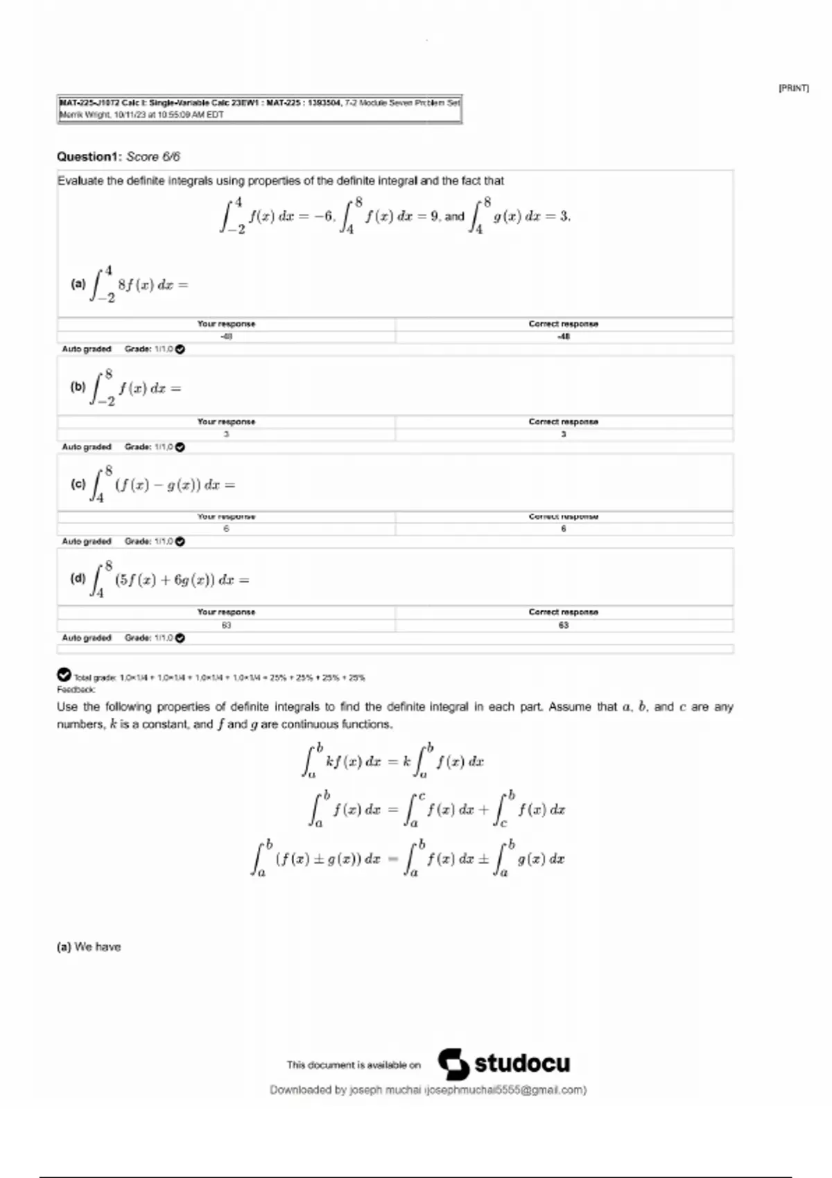 MAT225 – Southern New Hampshire University – Module Seven Problem Set ...