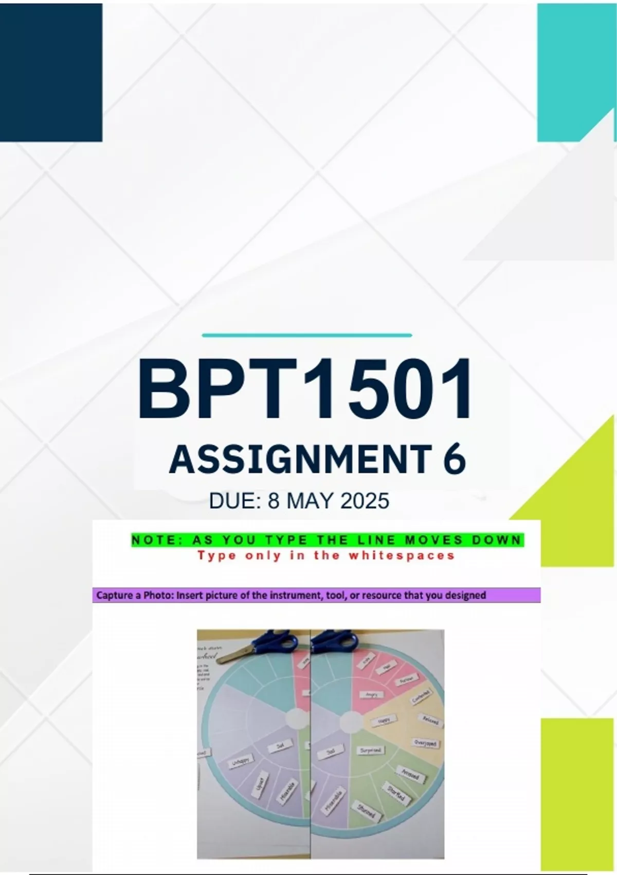 BPT1501 Assignment 6 2025 - Due 6 May 2025 - Being a Professional Teacher (BPT1501) - Stuvia SA