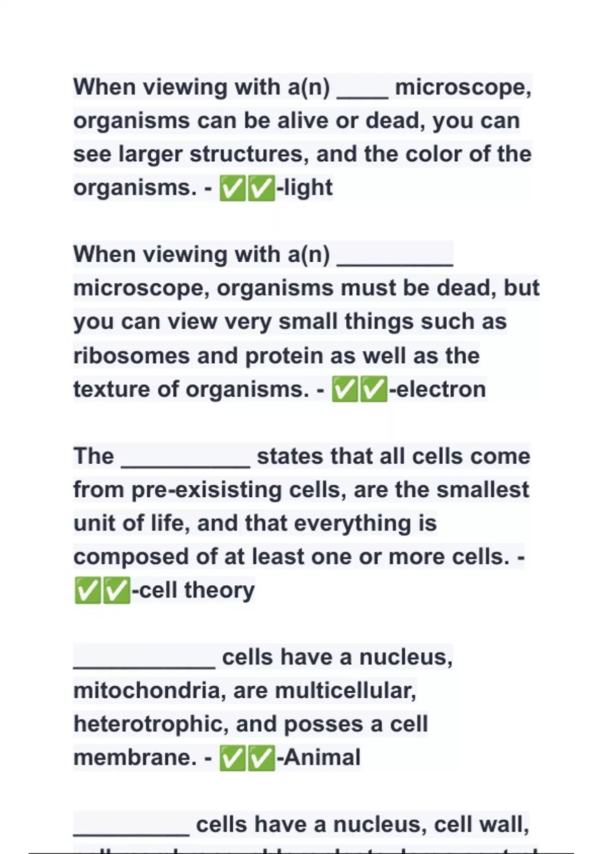 KSU Biology 198 Exam 3 cell biology Review Questions and Answers Solved ...