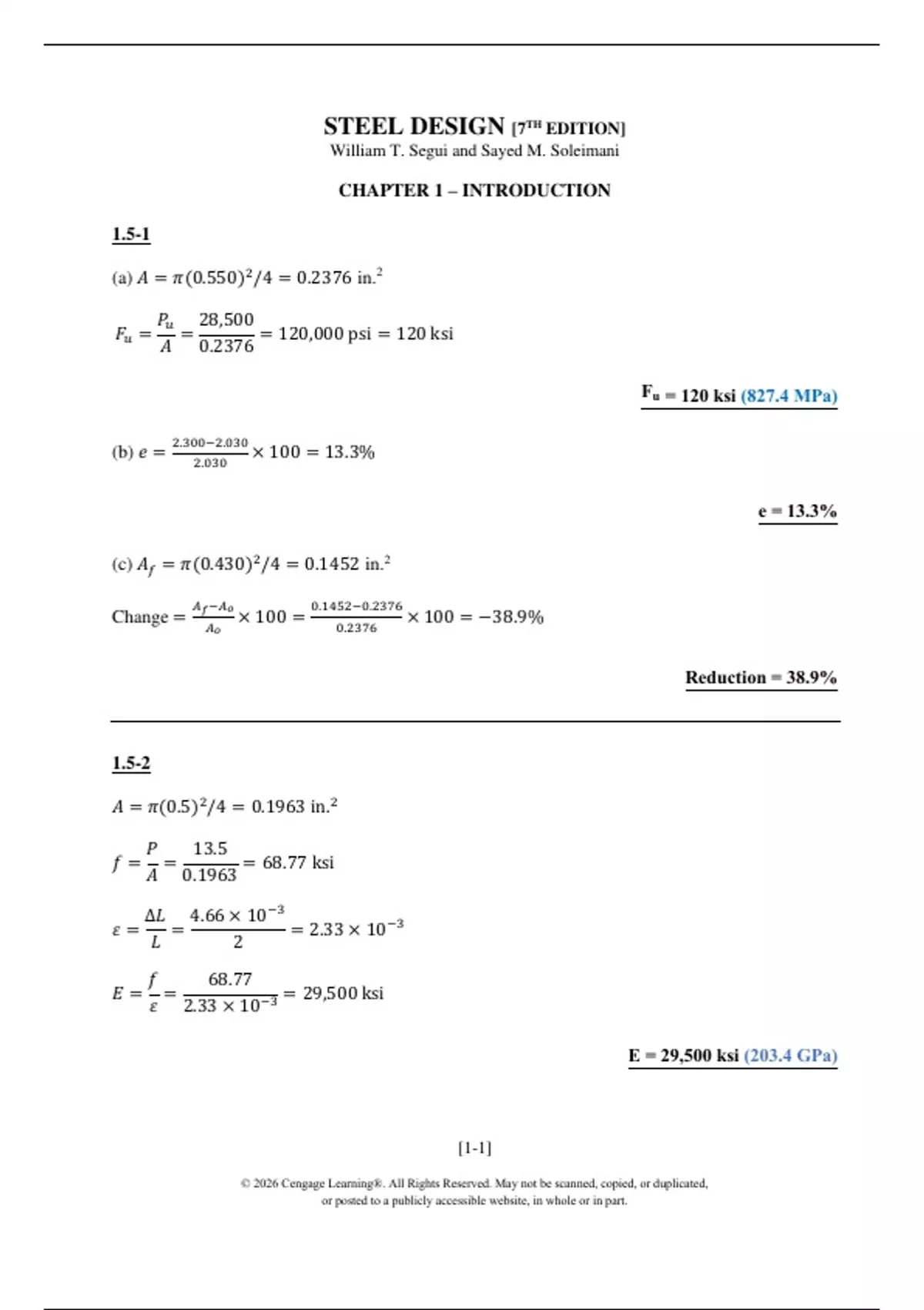 Solution Manual For Steel Design 7th Edition by William T. Segui, Sayed ...