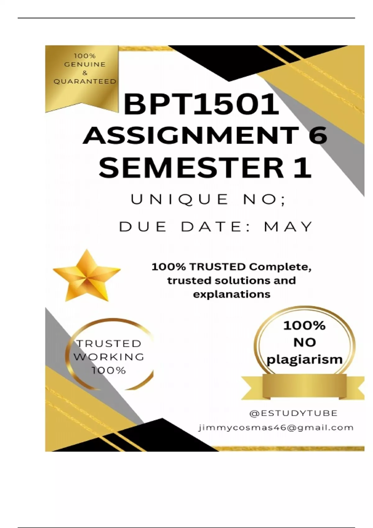 BPT1501 Assignment 6 (5 EDUCATIONAL TOOLS COMPLETE ANSWERS) Semester 1 ...