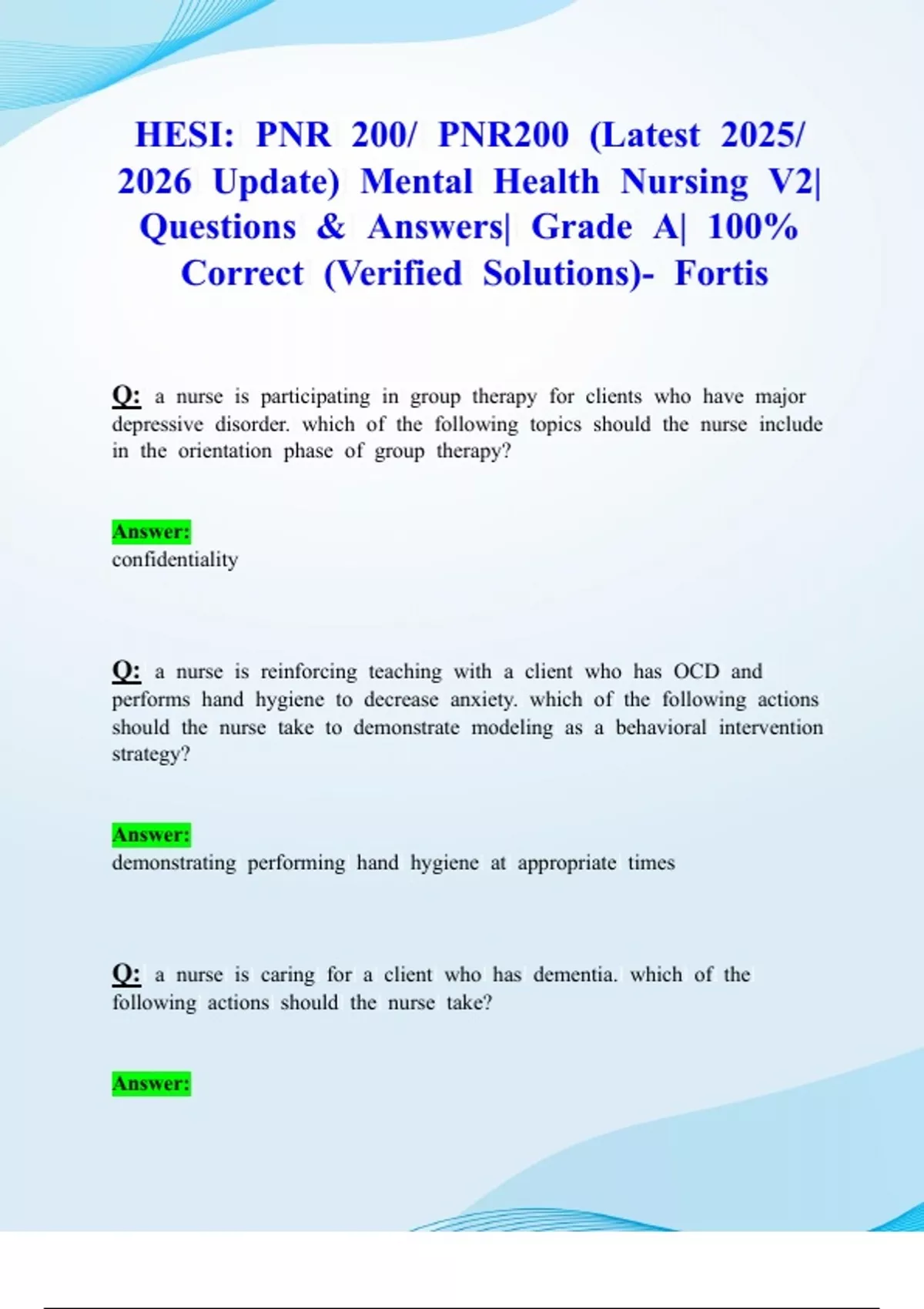 HESI: PNR 200/ PNR200 (Latest 2025/ 2026 Updates STUDY BUNDLE PACKAGE ...