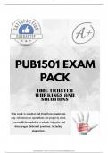 PUB1501 LATEST EXAM PACK 2025 {DETAILED QUESTIONS AND ANSWERS } - The ...