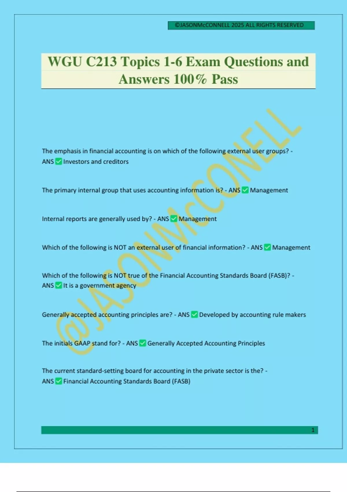 WGU C213 Topics 1-6 Exam Questions and Answers 100% Pass - WGU C213 ...