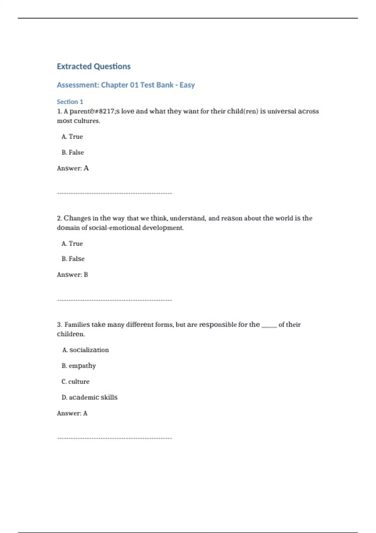 Test Bank, Quizzes: Child Development An Active Learning Approach ...
