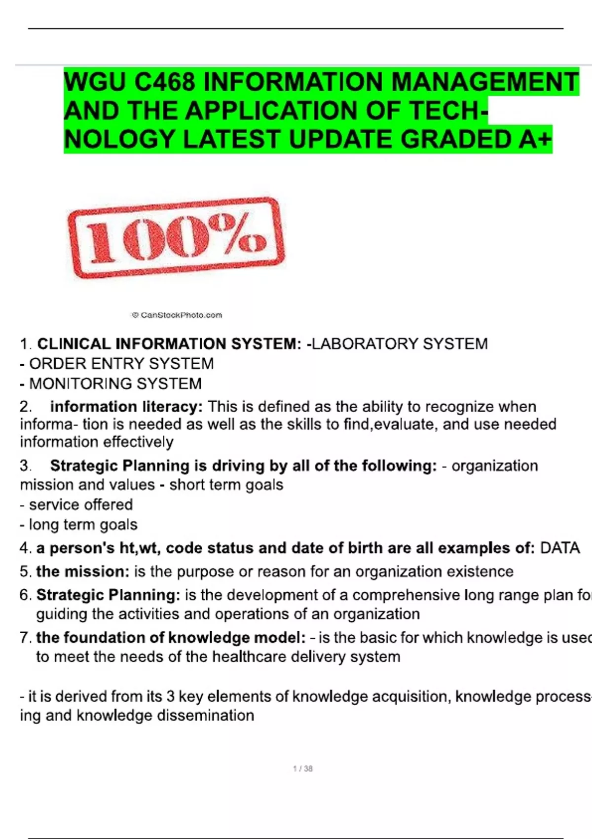 wgu c468 information management and the application of tech nology ...