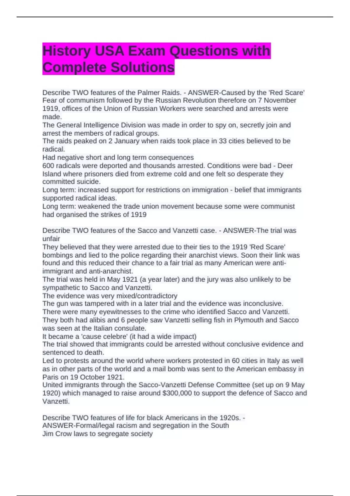 History-Cold War 1 Essay Plans Complete Solutions - History A level ...