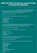 WHEN GREAT TREES FALL BY MAYA ANGELOU(EXPLANATIONS) - English - Stuvia US