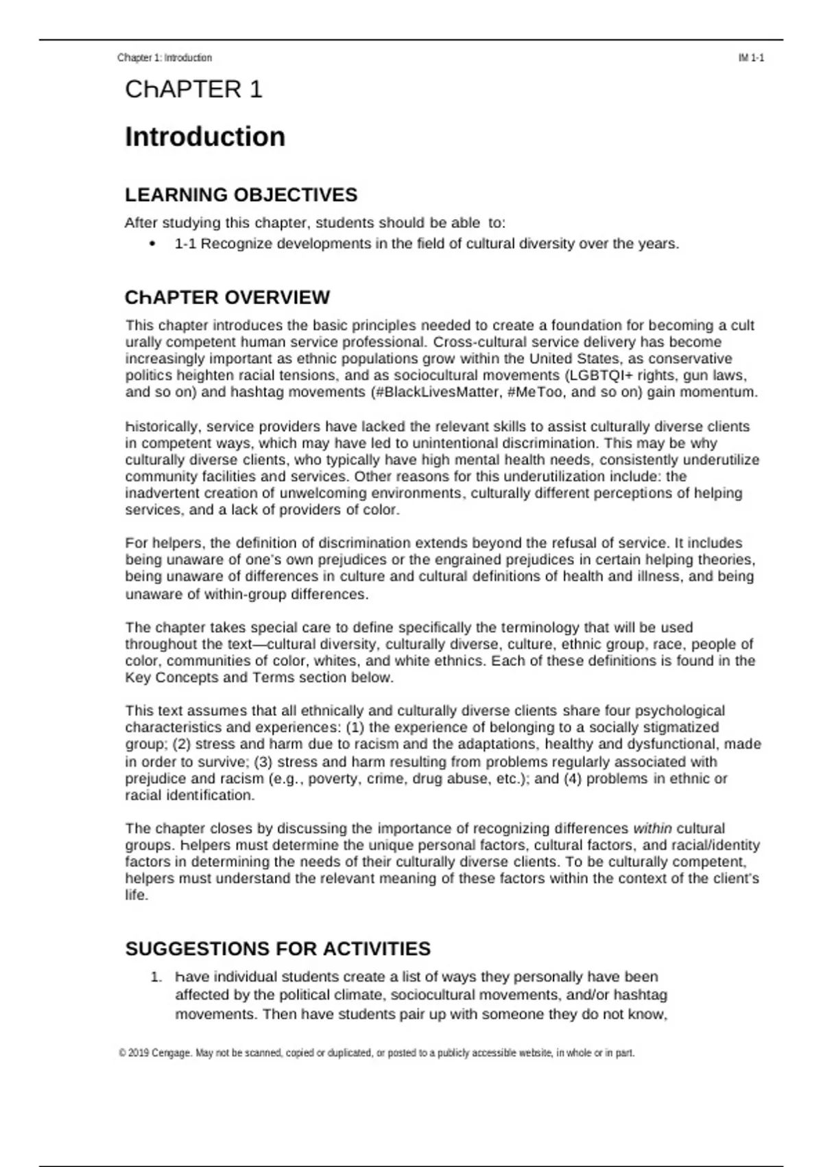 Manual, summaries, answers: Cultural Diversity A Primer for the Human ...