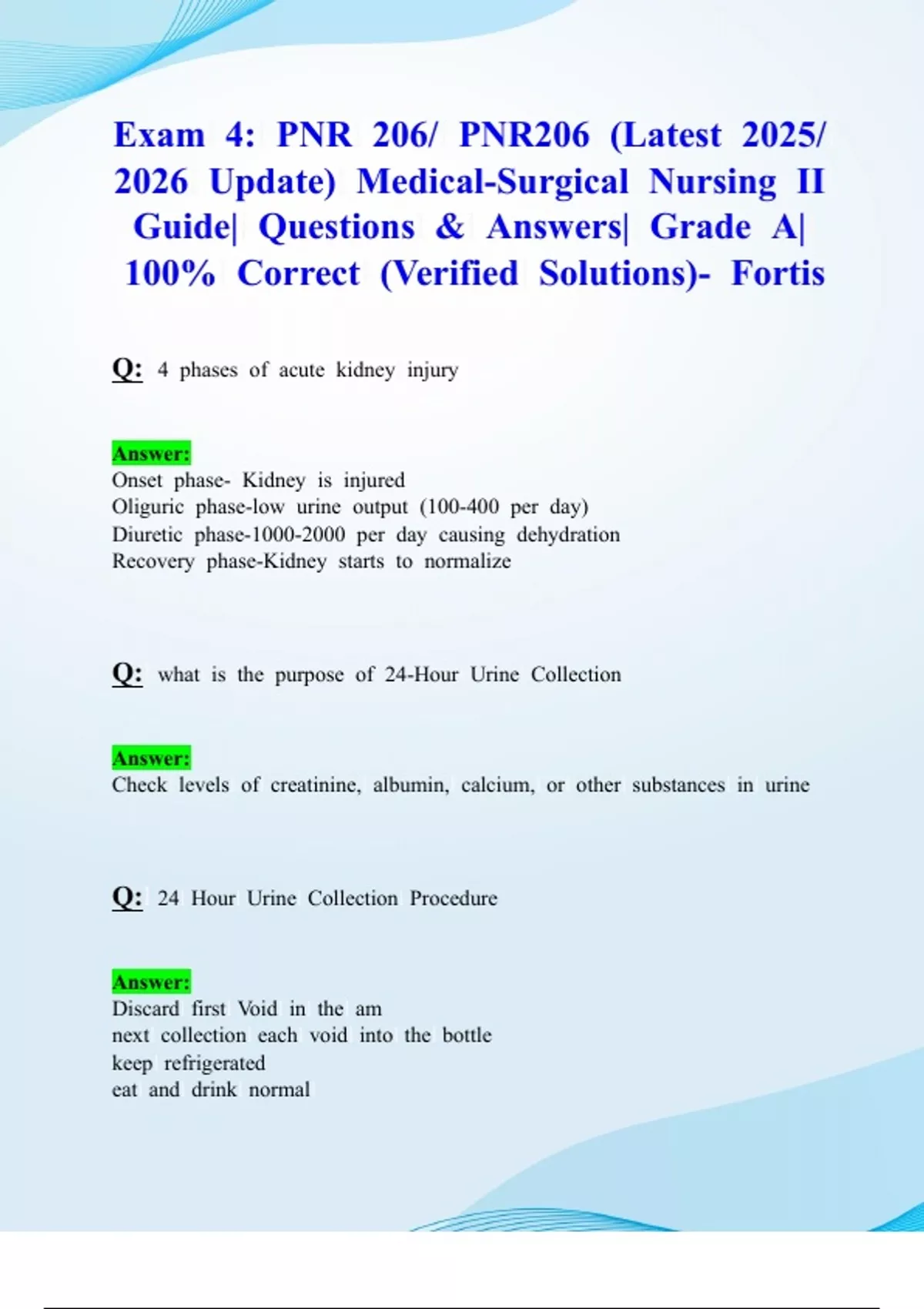 Exam 4: PNR 206/ PNR206 (Latest 2025/ 2026 Updates STUDY BUNDLE PACKAGE ...