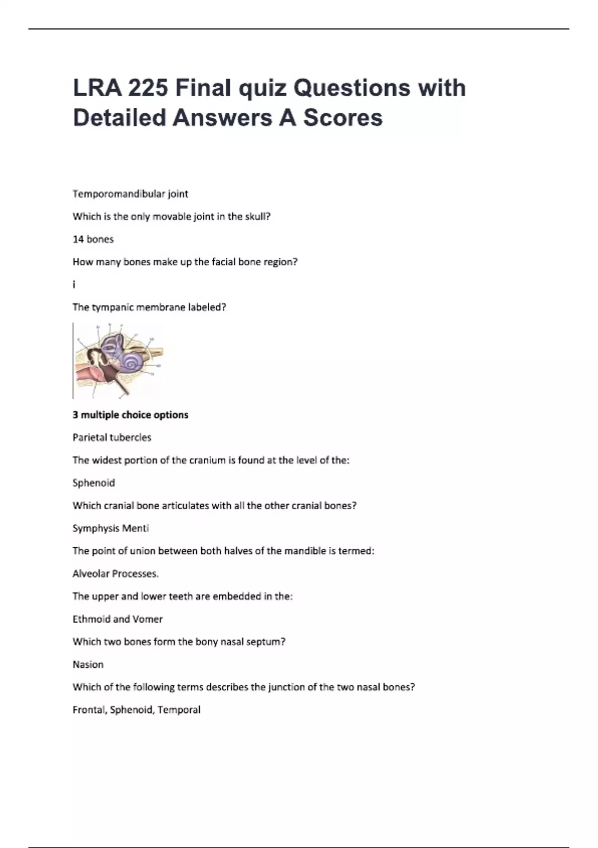 LRA 225 Final quiz QUESTIONS WITH VERIFIED ANSWERS LATEST 2025 UPDATE ...