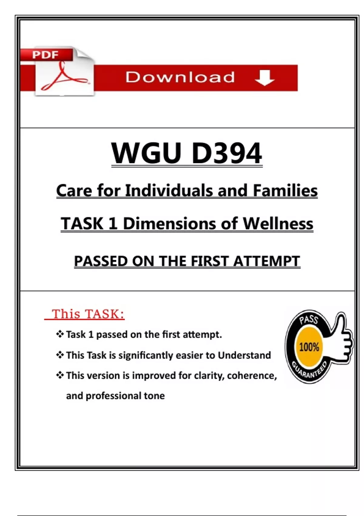 D394 Task 1 – (Passed First Attempt) – 2025 Complete & Verified - D394 - Stuvia US