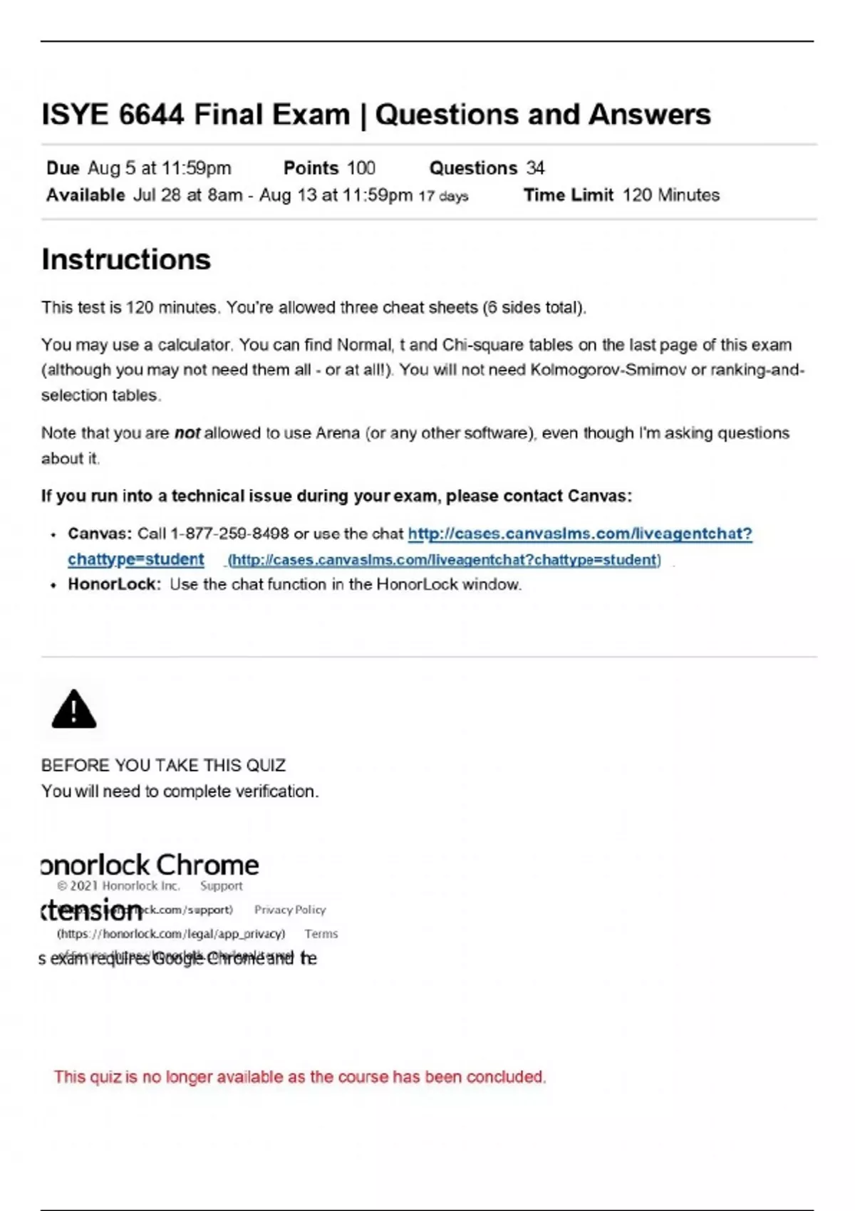 ISYE 6644 Final Exam | Questions and Answers | 2025 Revised Update ...