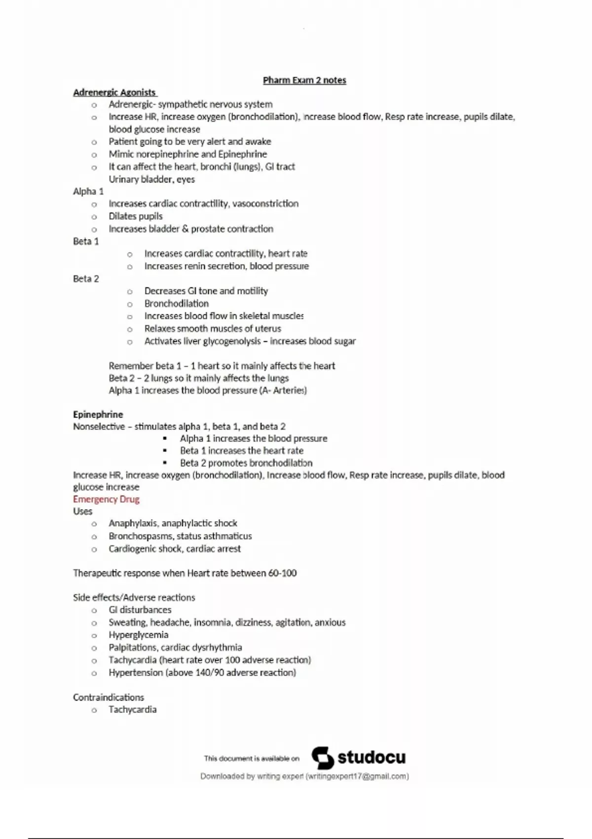 NUR 210 Galen College – Pharm Exam 2 Notes | 2025 UPDATED VERSION ...