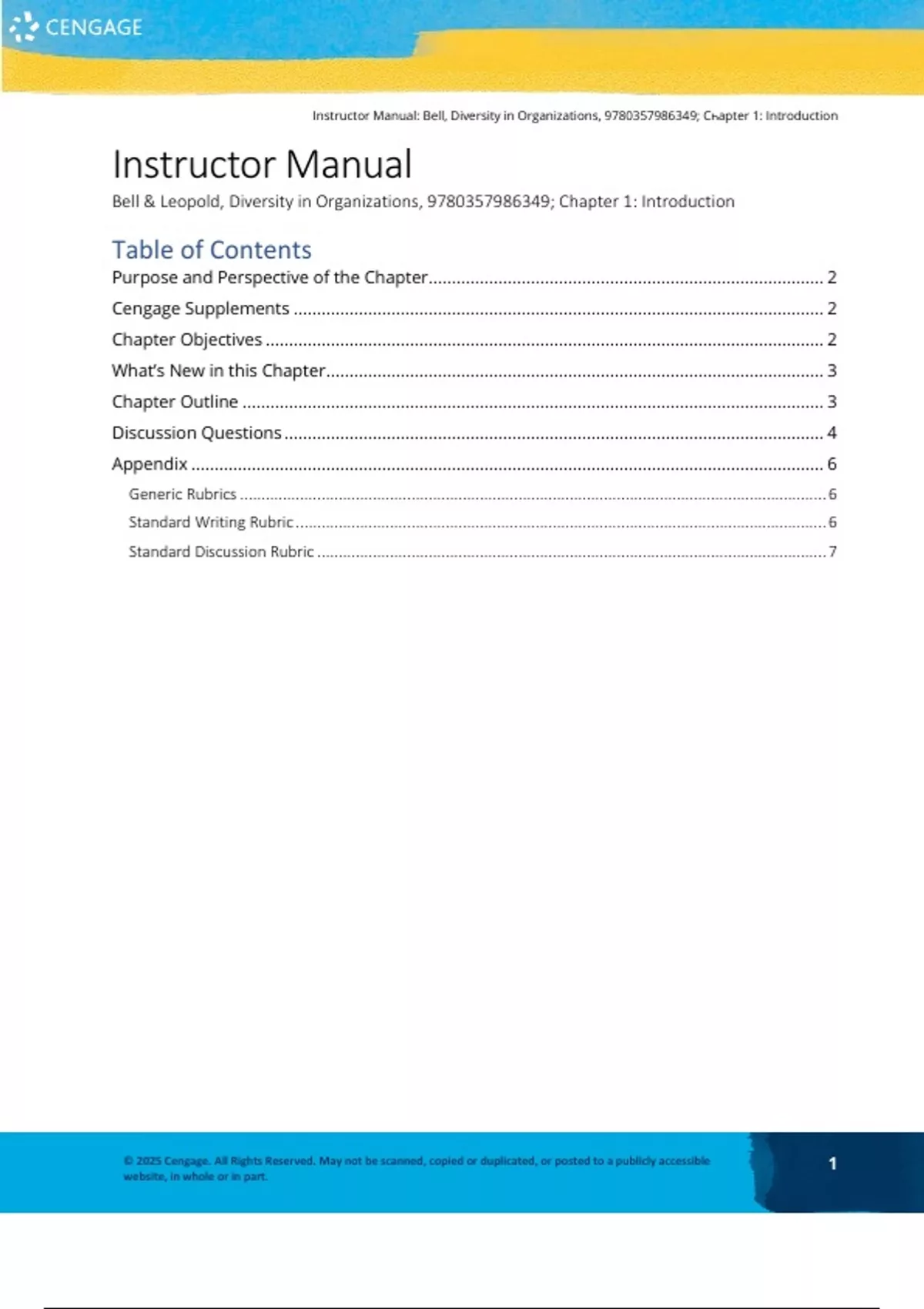 Solutions Manual, Answers: Diversity in Organizations,Bell, - 5e ...