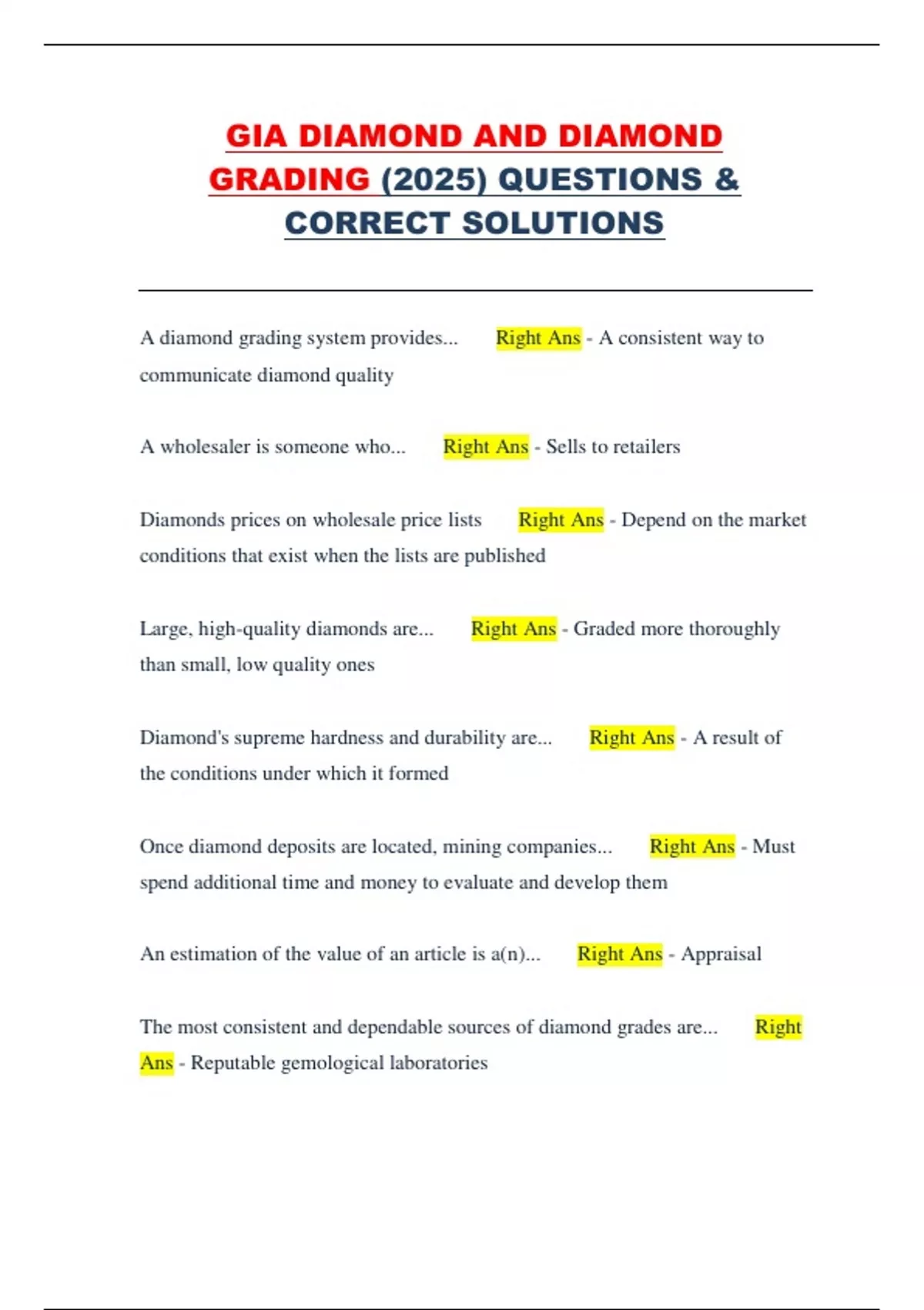 GIA Diamond and Diamond Grading – GIA (2025) – Complete Set of ...