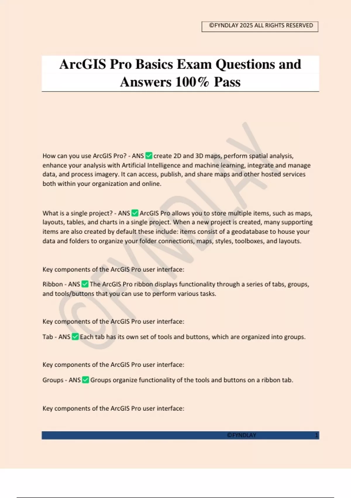 ArcGIS Pro Basics Exam Questions and Answers 100% Pass - ESRI - Stuvia NL