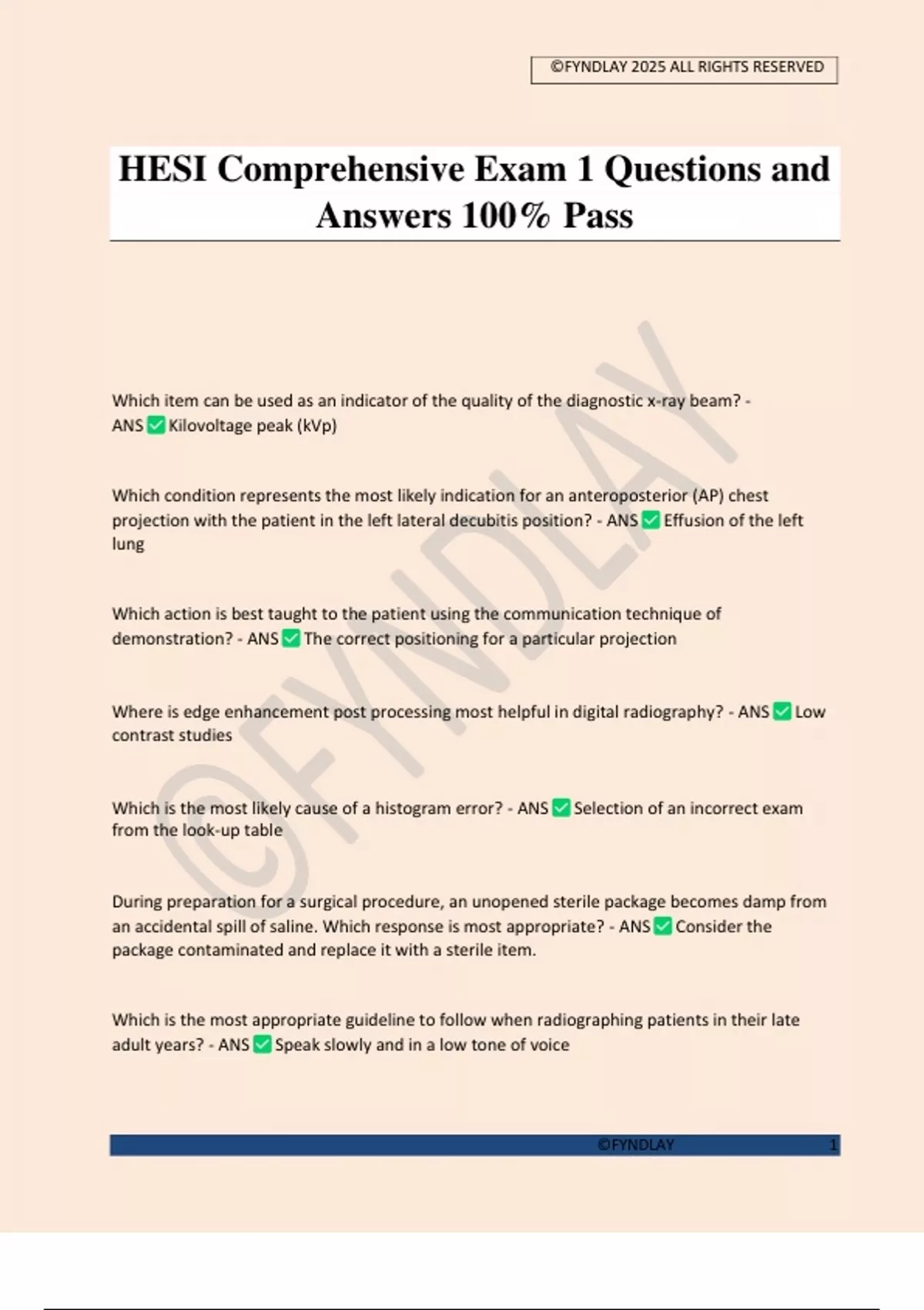 HESI Comprehensive Exam 1 Questions and Answers 100% Pass - HESI ...