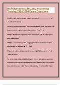 DAF-Operations Security Awareness Training 2025/2026 Exam Questions - DAF-Operations Security ...