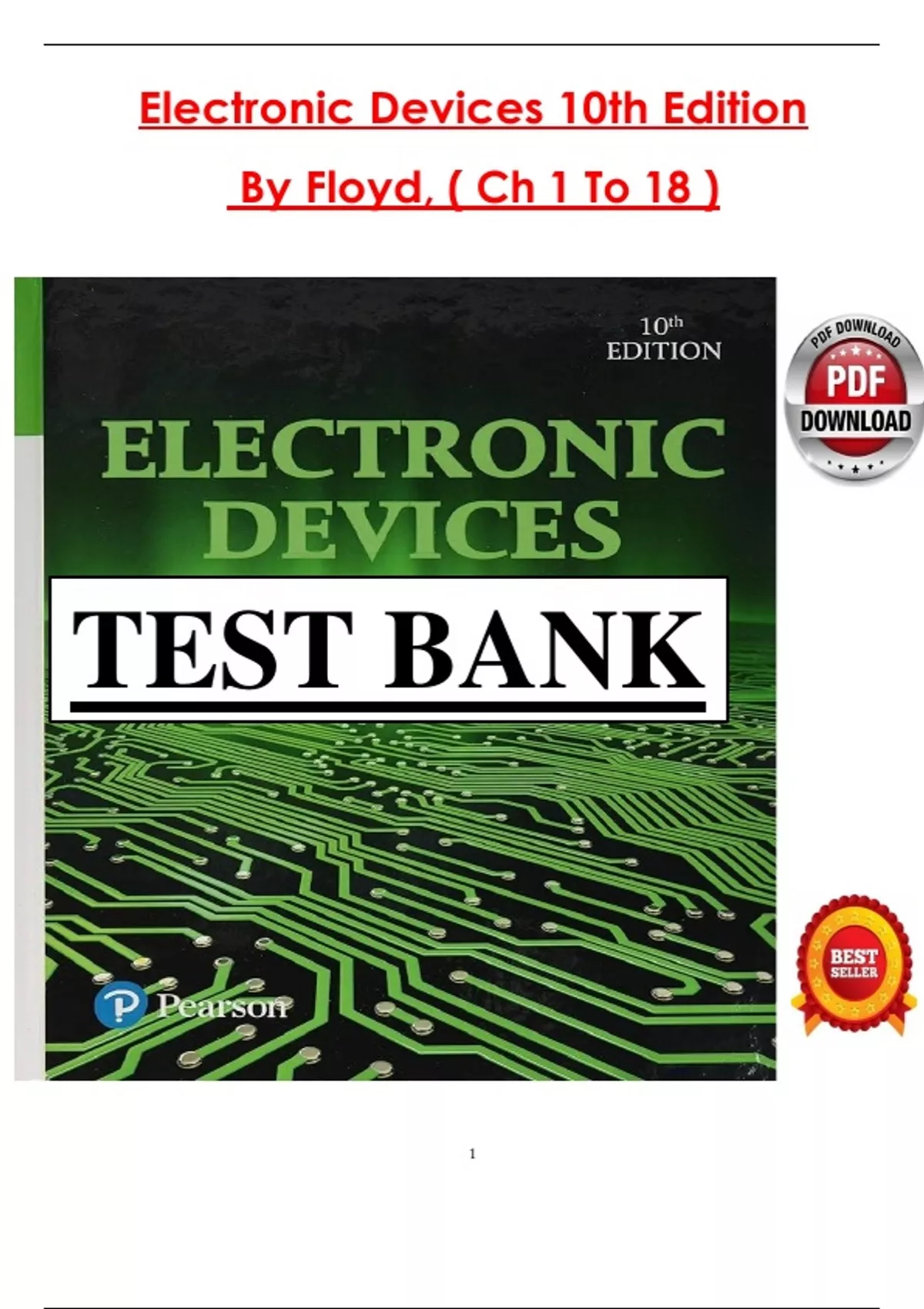 Electronic Devices, 10th Edition – Thomas L. Floyd – Test Bank for ...