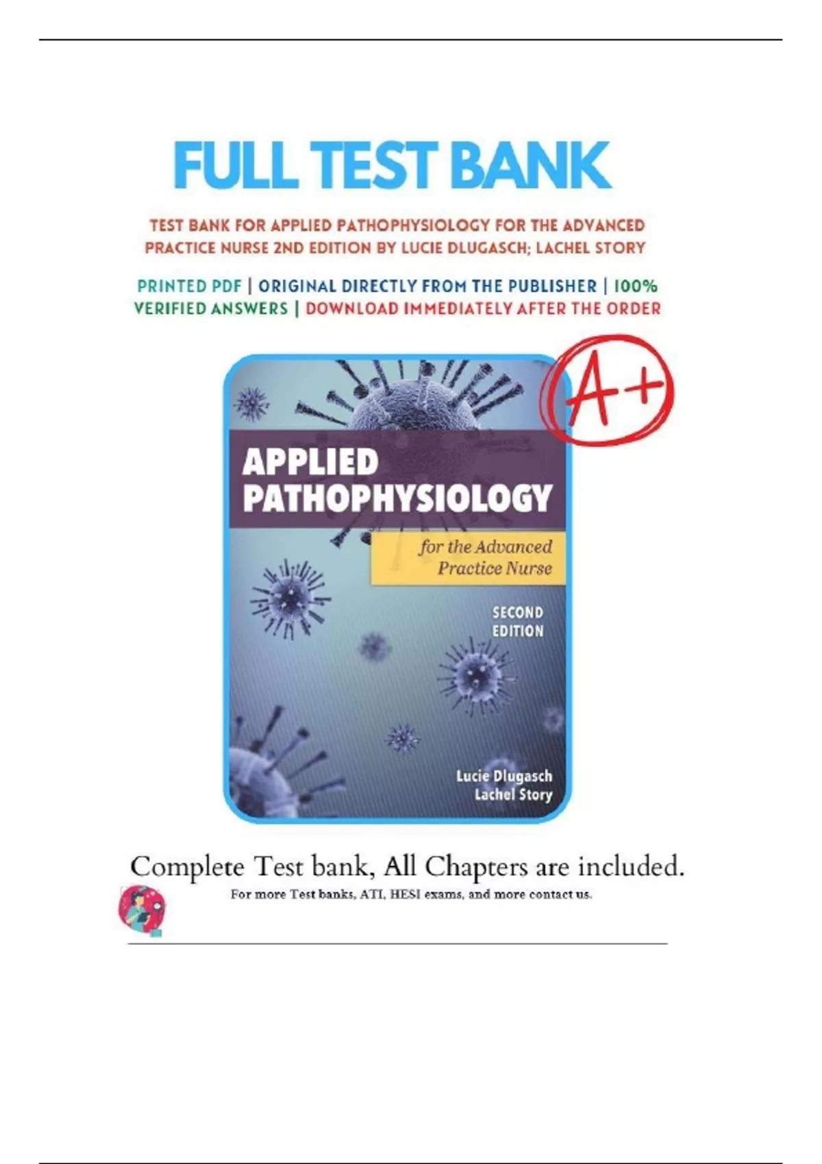 TEST BANK For Applied Pathophysiology for the Advanced Practice Nurse ...