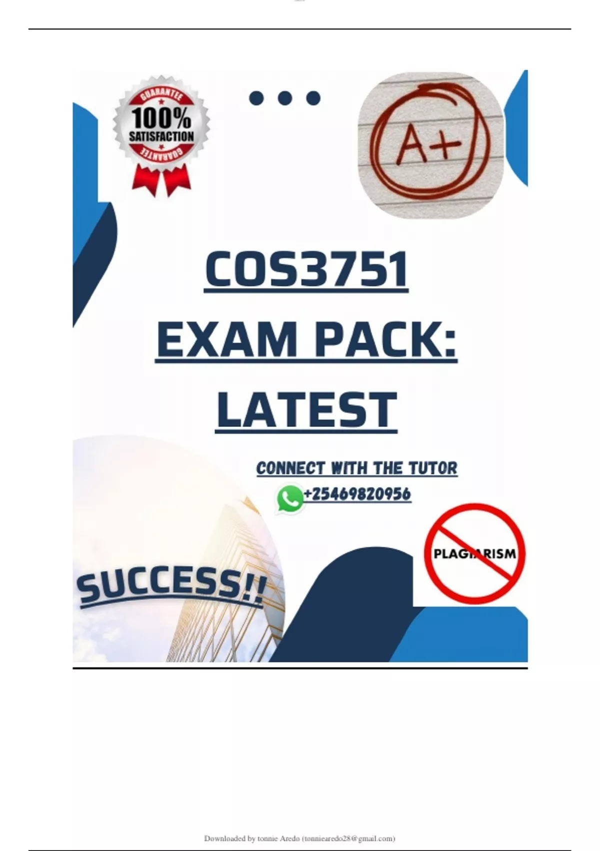 COS3751 EXAM PACK CONTAINS LATEST QUESTIONS AND ANSWERS 2025 - Cos3751 ...