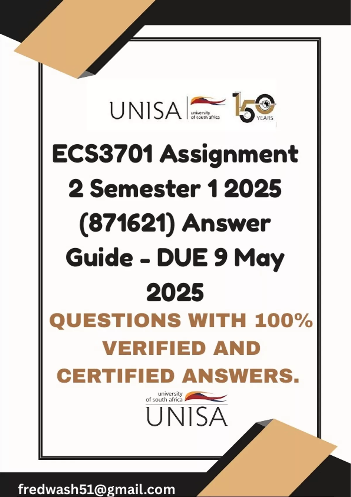 ECS3701 Assignment 2 Semester 1 2025 (871621) Answer Guide - DUE 9 May 2025 - Monetary Economics ...