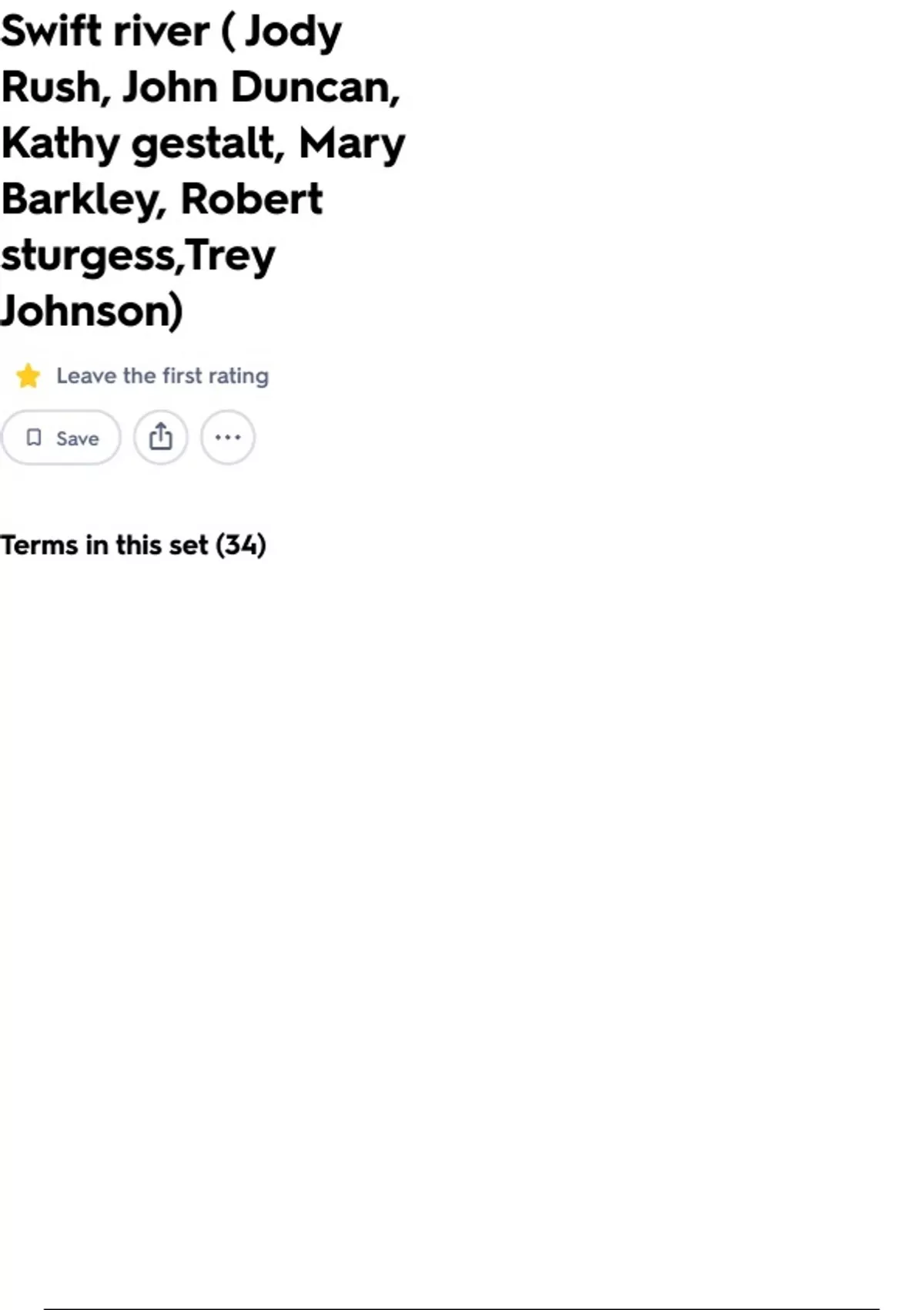 Swift river ( Jody Rush, John Duncan, Kathy gestalt, Mary Barkley ...