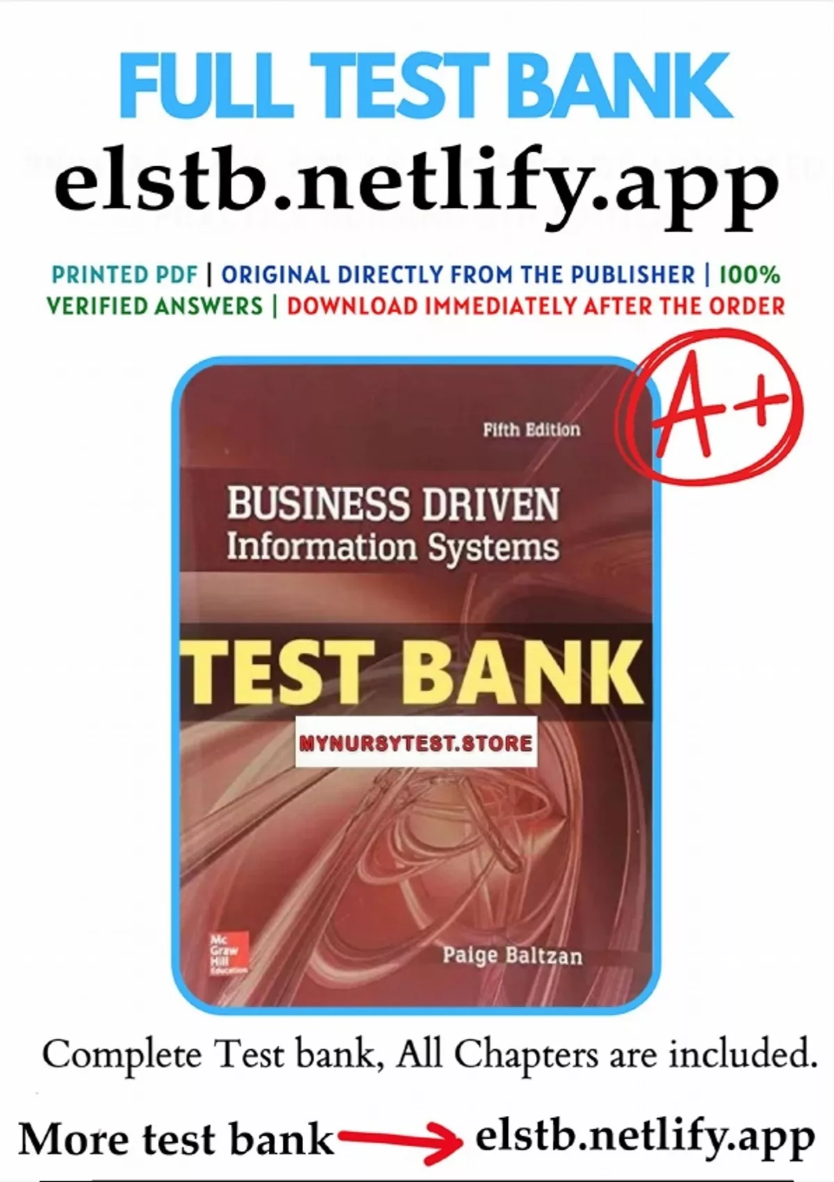 Test Bank for Business Driven Information Systems 5th Edition Baltzan ...