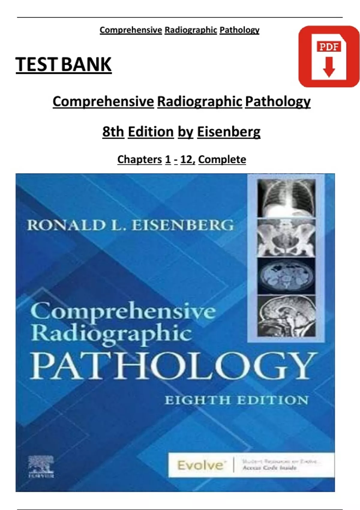 TESTBANK Comprehensive Radiographic Pathology 8th Edition by Eisenberg ...