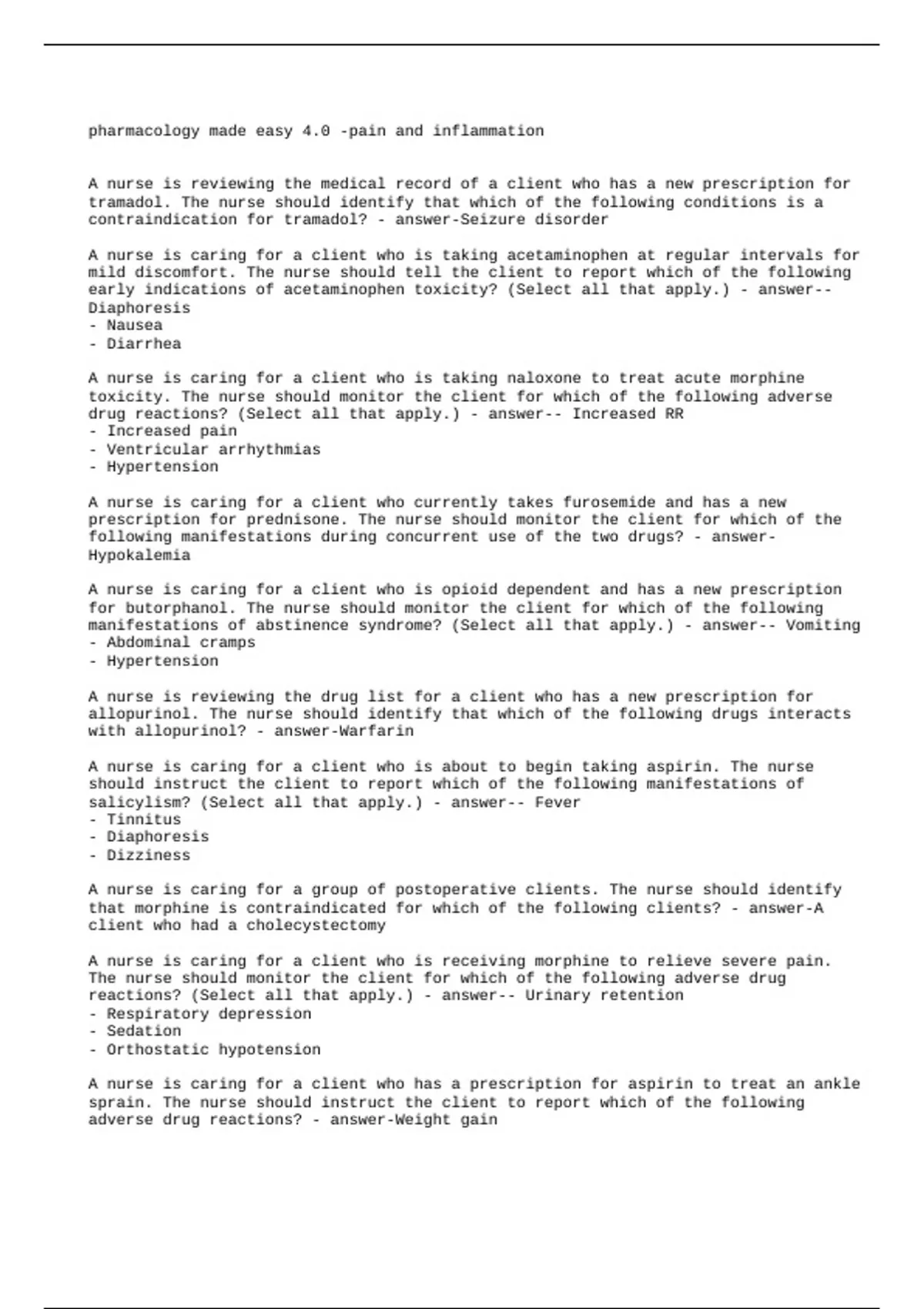 pharmacology made easy 4.0 -pain and inflammation - Pharmacology made ...