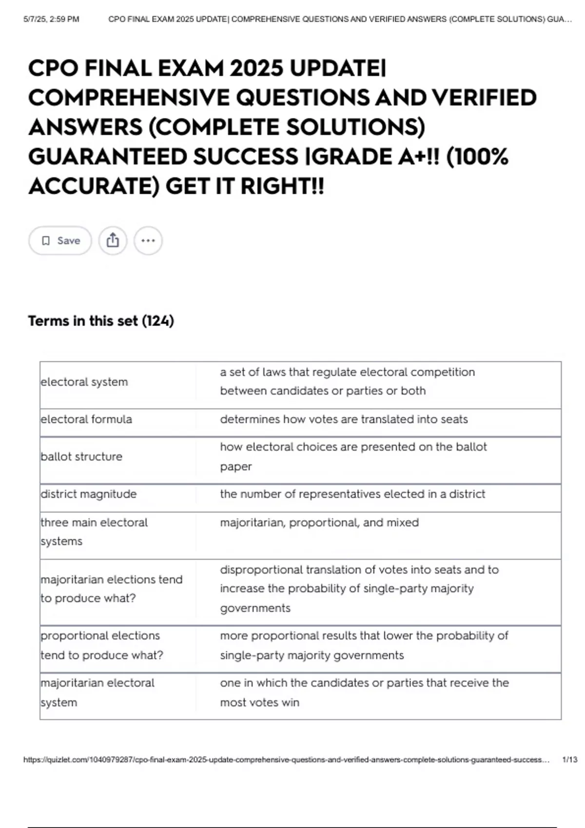 CPO FINAL EXAM 2025 UPDATE| COMPREHENSIVE QUESTIONS AND VERIFIED ANSWERS (COMPLETE SOLUTIONS ...