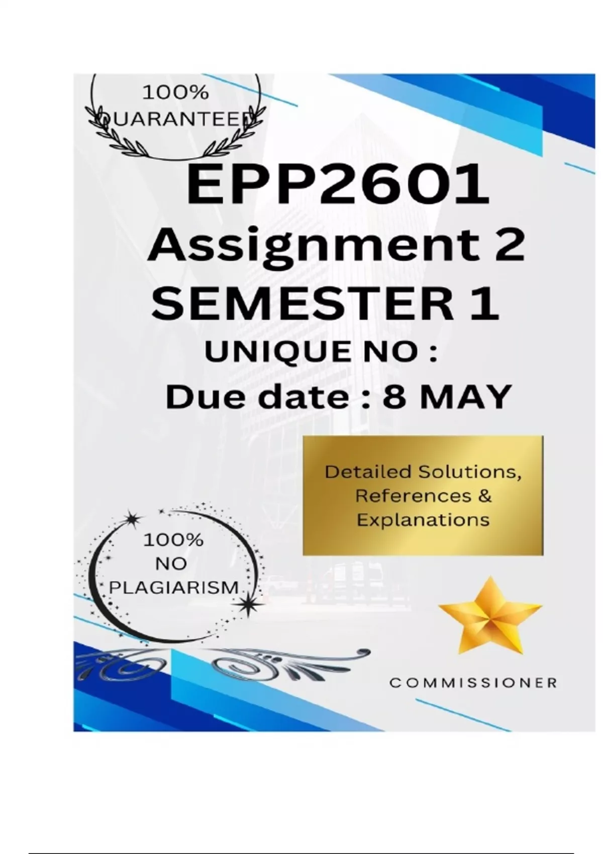 Epp2601 Assignment 2 Complete Answers Semester 1 2025 Due 8 May