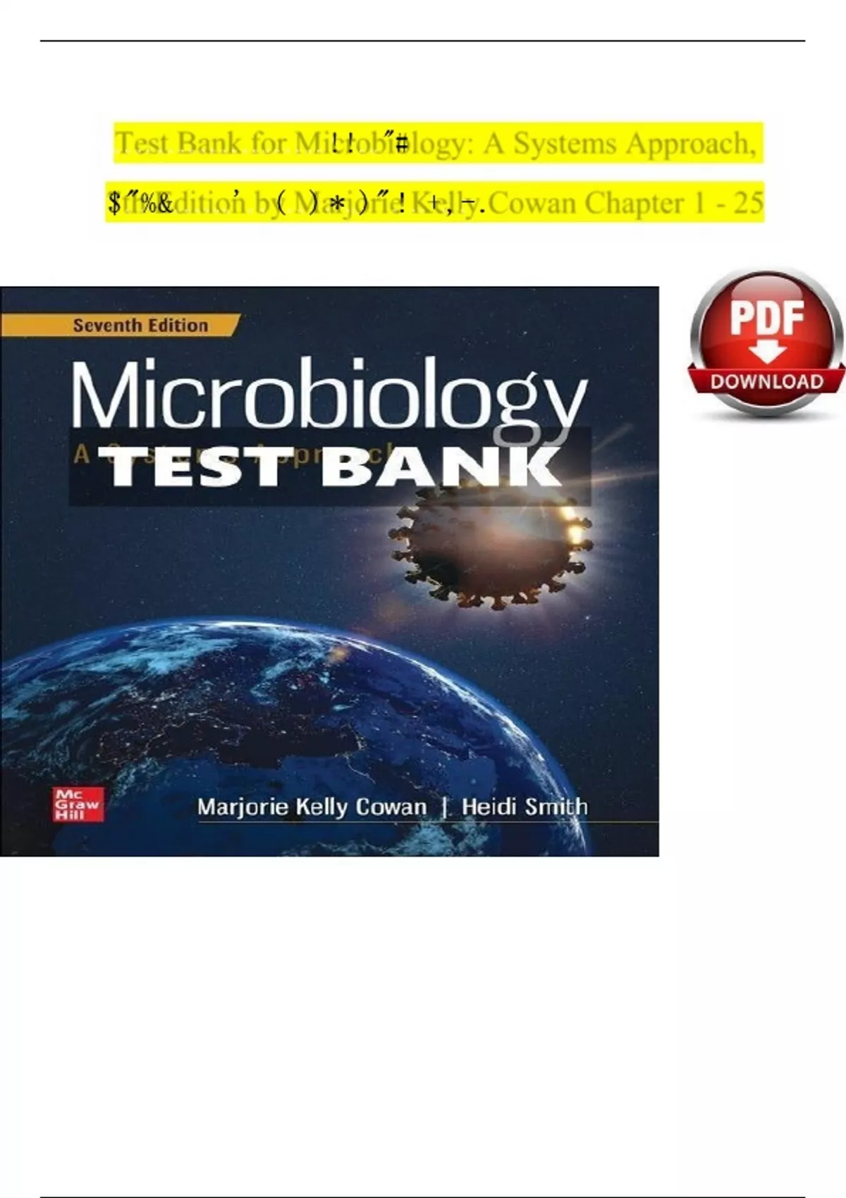 Test Bank for Microbiology, A Systems Approach, 6th Edition, Marjorie ...