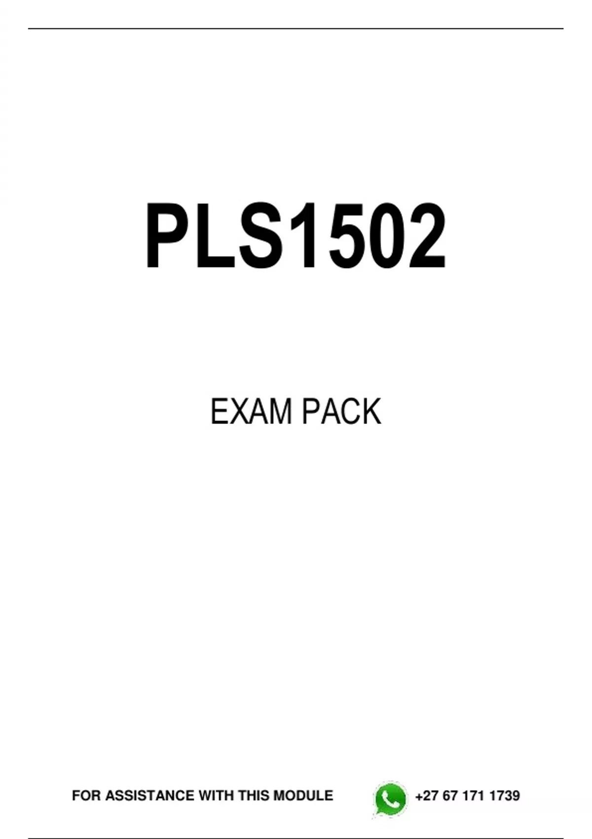 PLS1502 EXAM PACK 2025 - Introduction to African Philosophy (PLS1502 ...