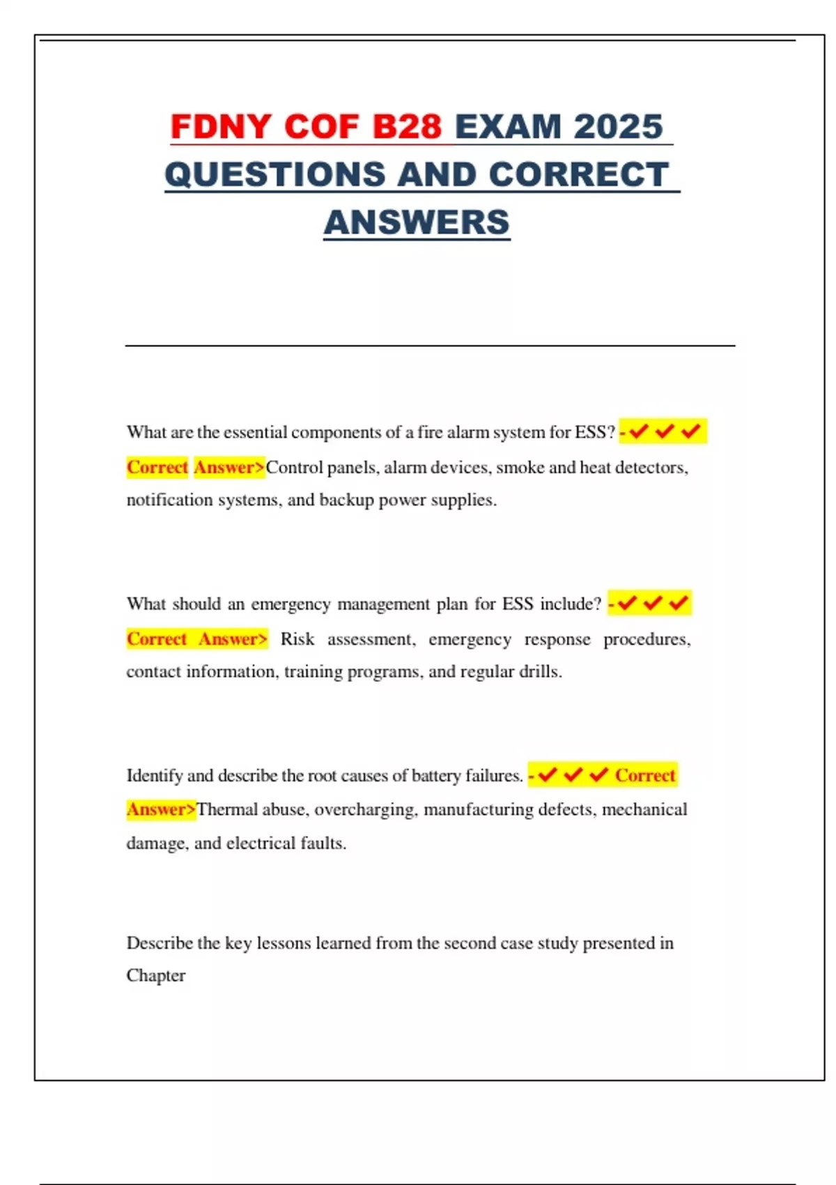 FDNY Certificate of Fitness B-28 – Energy Storage Systems (ESS) | 2025 ...