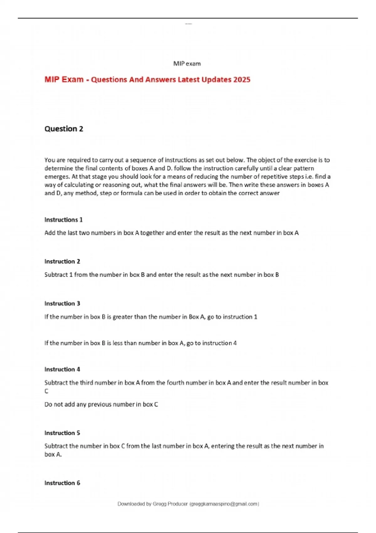 MIP Exam - Questions And Answers Latest Updates 2025 - MIP - Stuvia US