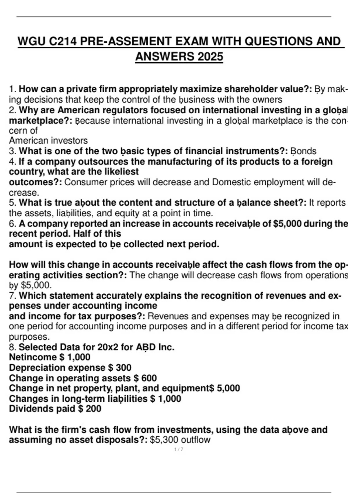WGU C214 PRE-ASSEMENT EXAM WITH QUESTIONS AND ANSWERS 2025 - WGU C214 ...
