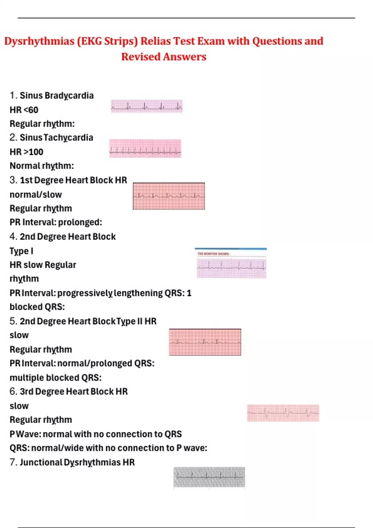 Relias Dysrhythmia Basic A – 2024–2025 – Verified Exam Questions and ...