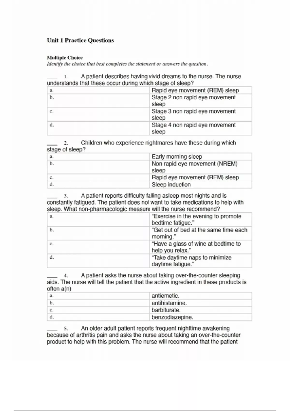 NUR 210 Unit 2 Practice Questions – Galen College 2025 Update – Score 100% NEW Version - NUR210 ...