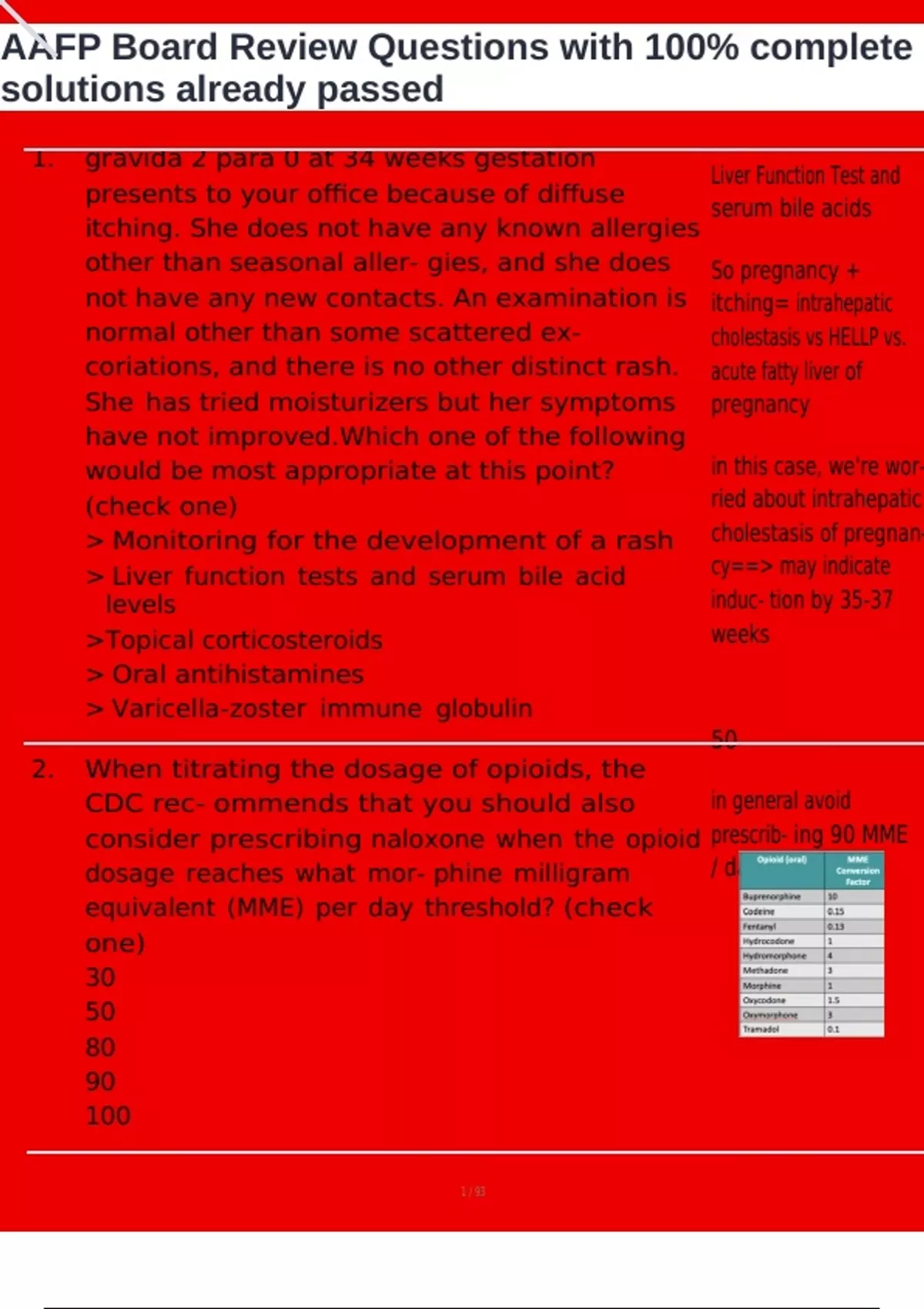 AAFP Board Review Questions with 100% complete solutions already passed ...