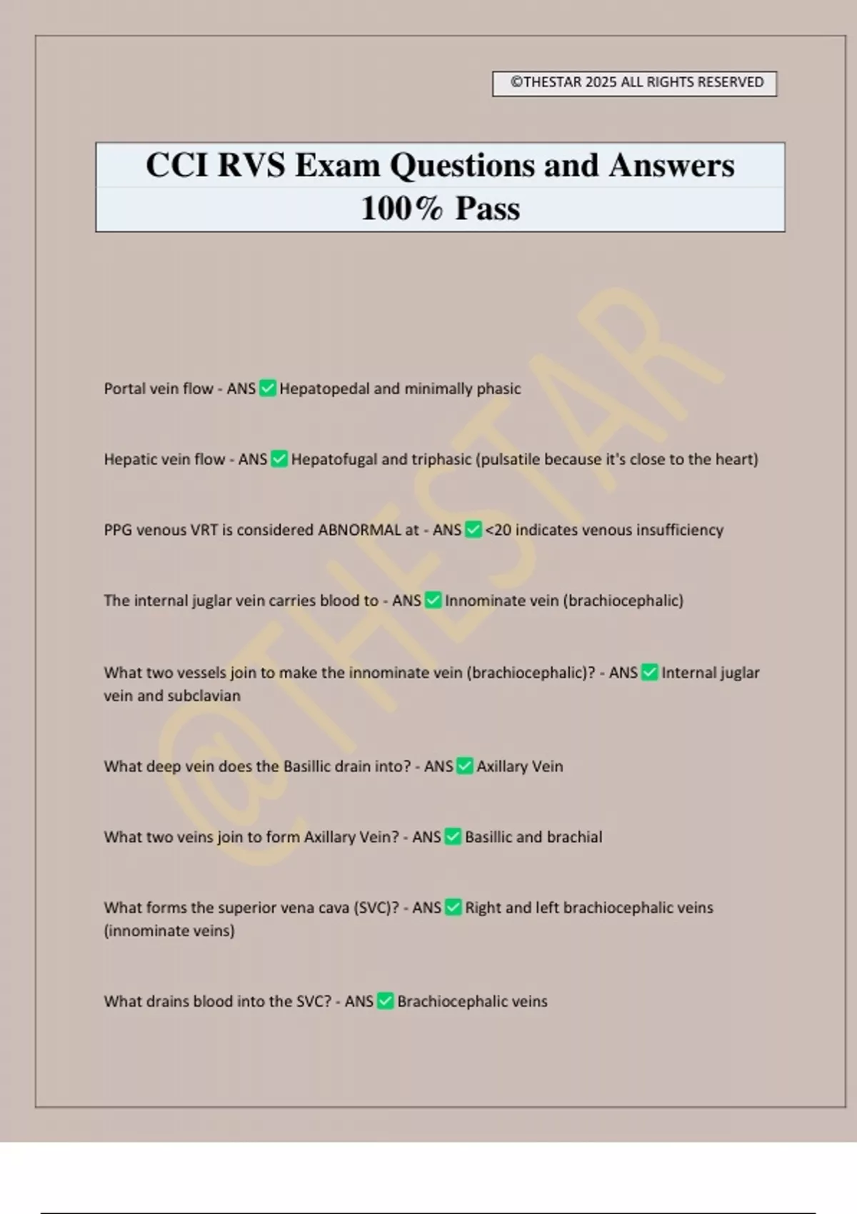 CCI RVS Exam Questions and Answers 100% Pass - Cci rvs - Stuvia US