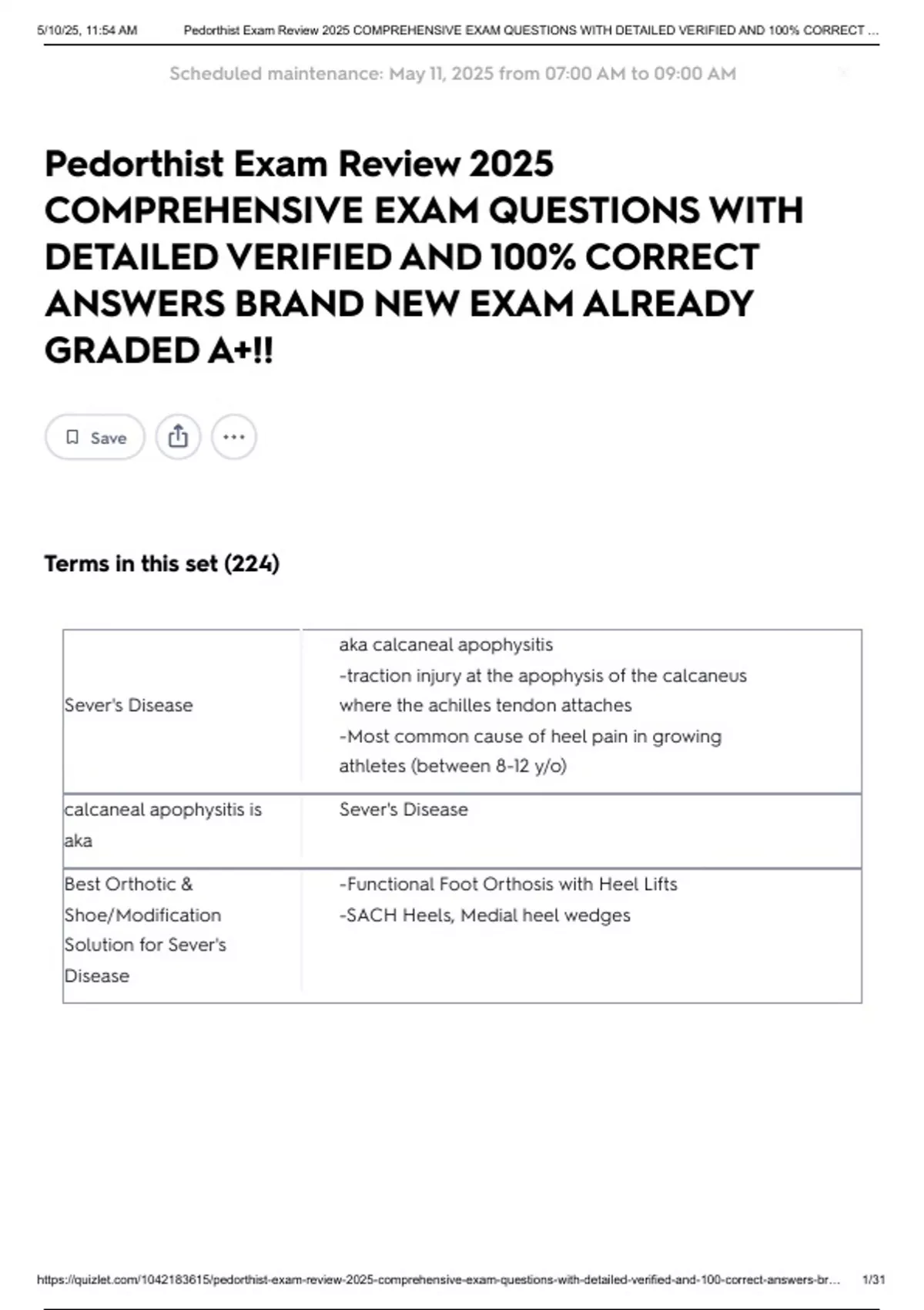 Pedorthist Exam Review 2025 COMPREHENSIVE EXAM QUESTIONS WITH DETAILED ...