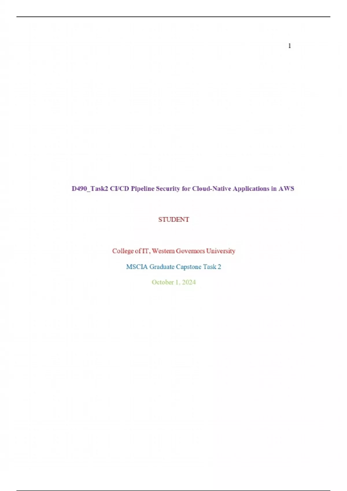 D490_Task2 CI CD Pipeline Security for Cloud-Native Applications in AWS ...