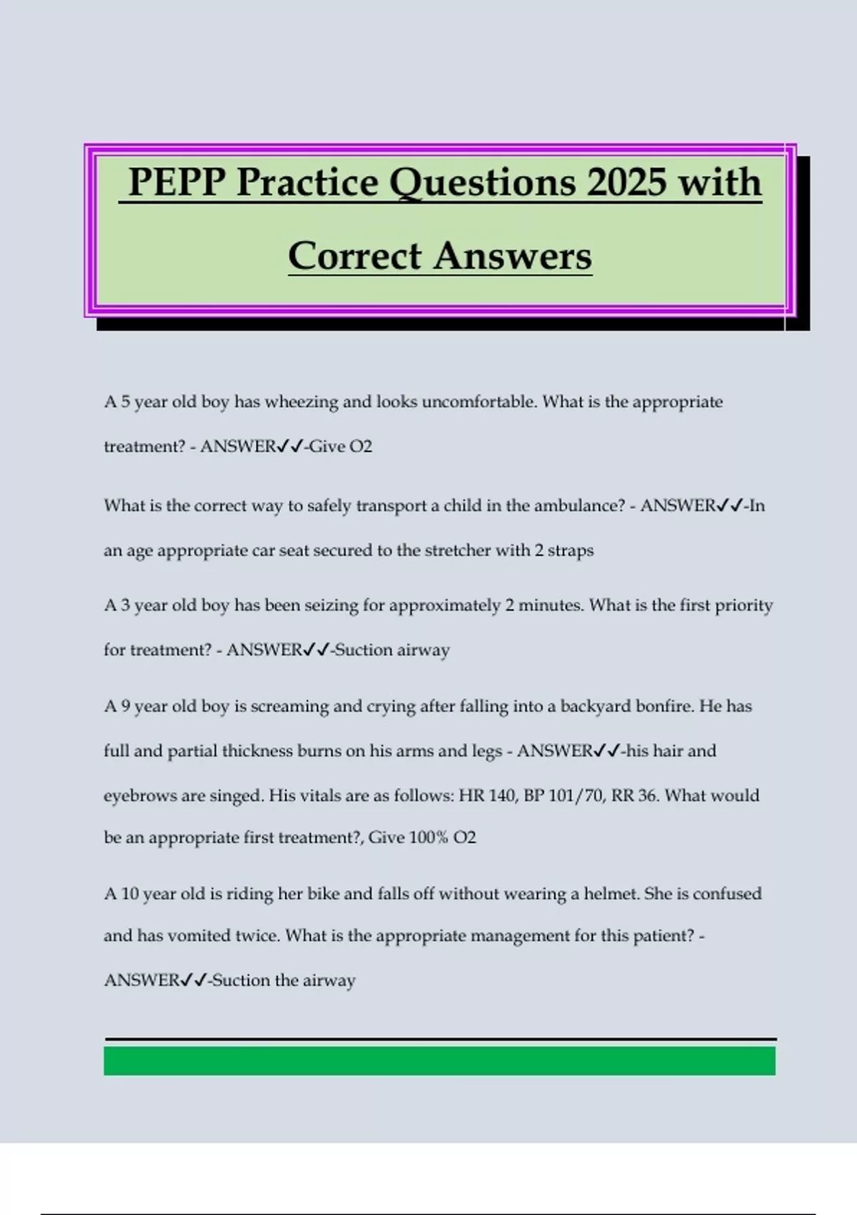 PEPP Practice Questions 2025 with Correct Answers - PEPP - Stuvia US