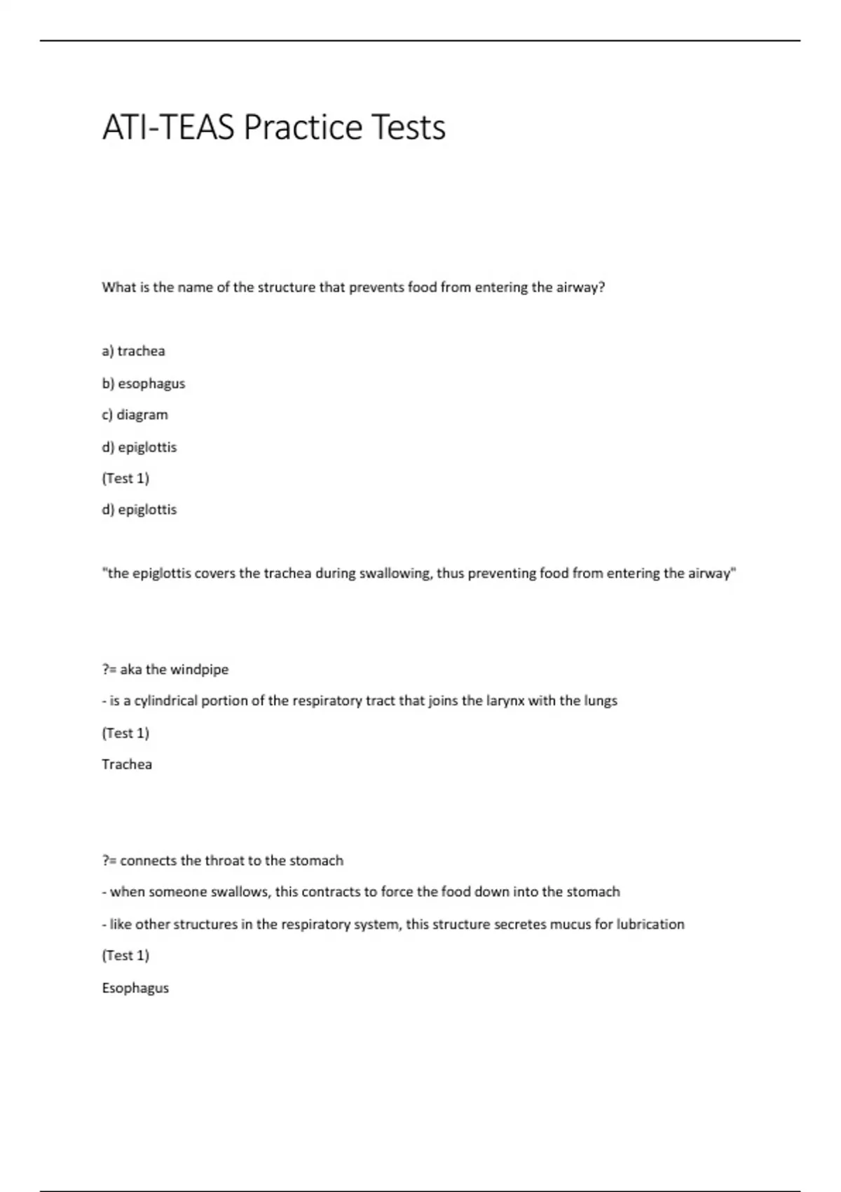 ATI-TEAS Practice Tests Actual EXAM Questions and Revised / Reviewed ...