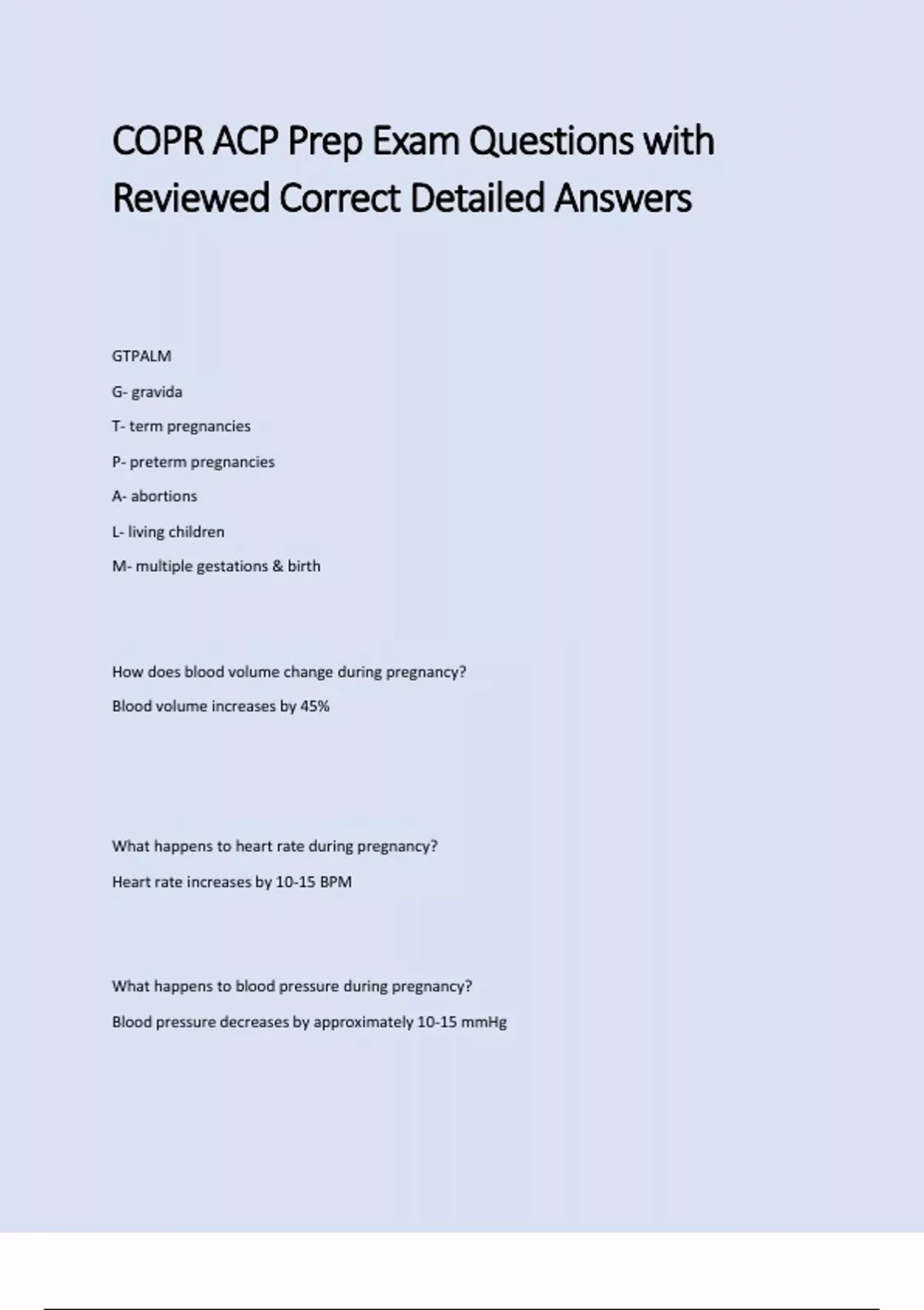 COPR ACP Prep Exam Questions with Reviewed Correct Detailed Answers ...